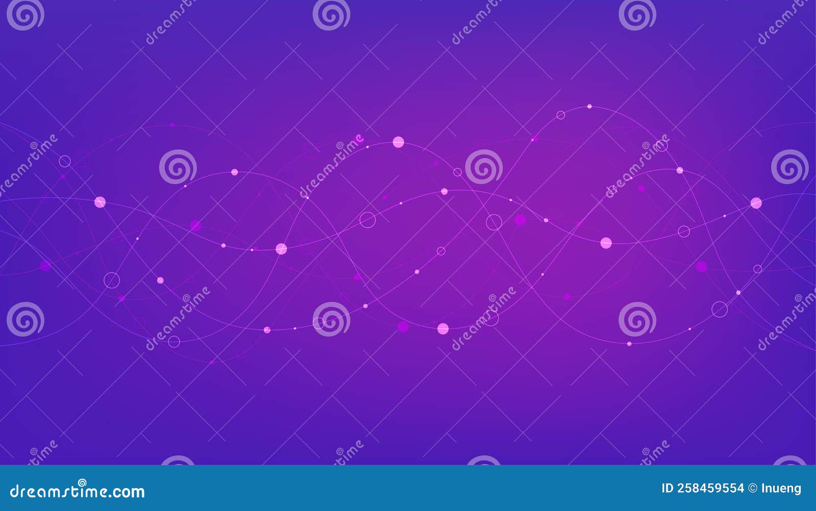 Abstract Lines and Dots Digital Background Poster with Dynamic Wave ...