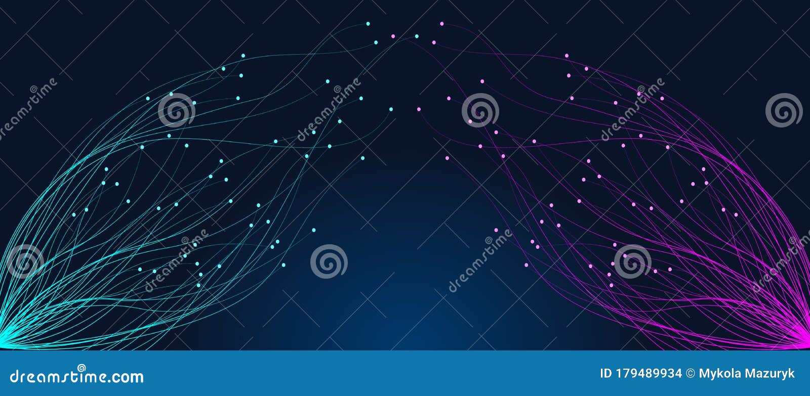 Abstract Lines with Dots Over Dark Background. Connecting or Big Data ... Abstract Lines with Dots Over Dark Background. Connecting or Big Data ...