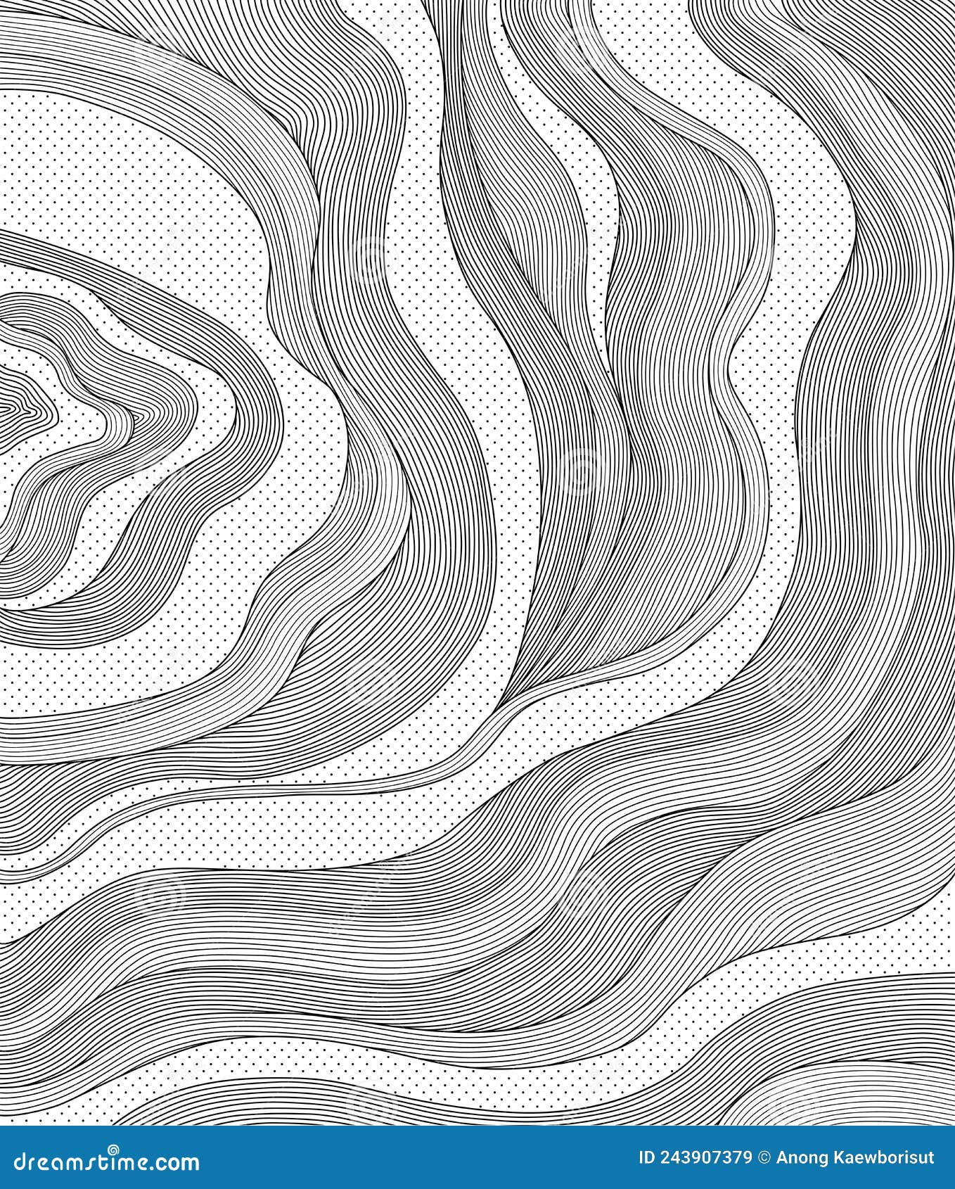 Abstract Lines and Dots Pattern - Line Art Stock Vector - Illustration ...