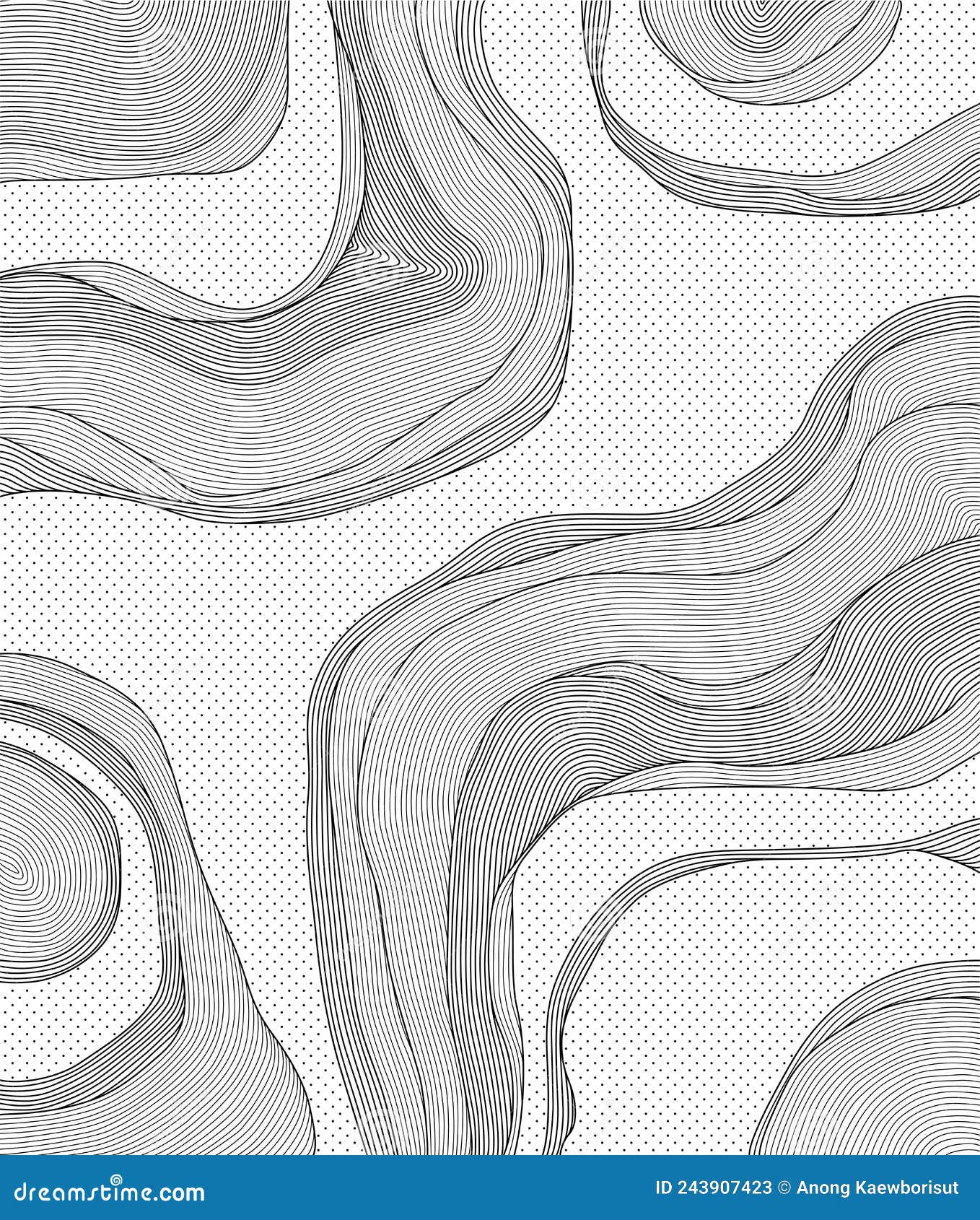 Abstract Lines and Dots Pattern - Line Art Stock Vector - Illustration ...