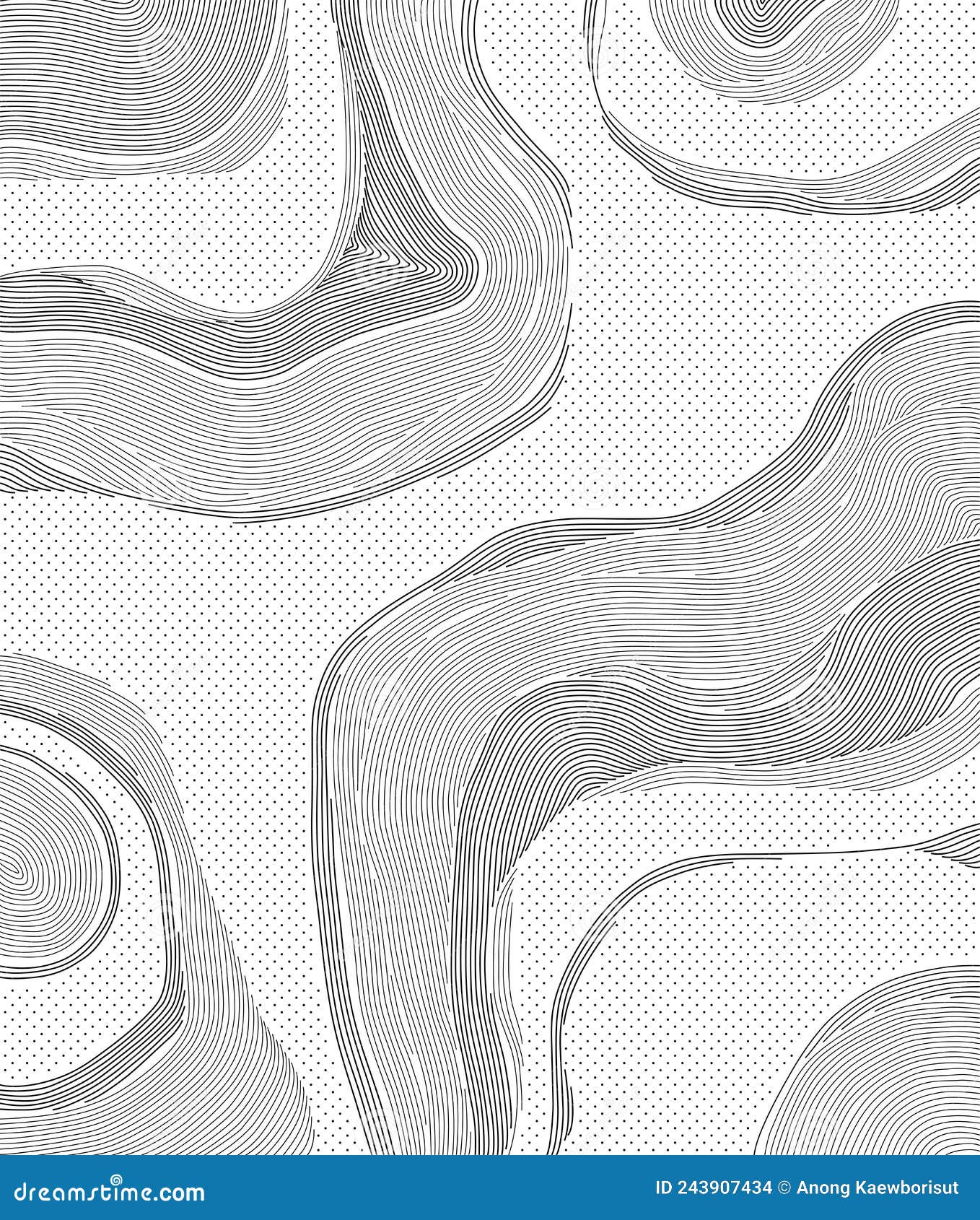 Abstract Lines and Dots Pattern - Line Art Stock Vector - Illustration ...