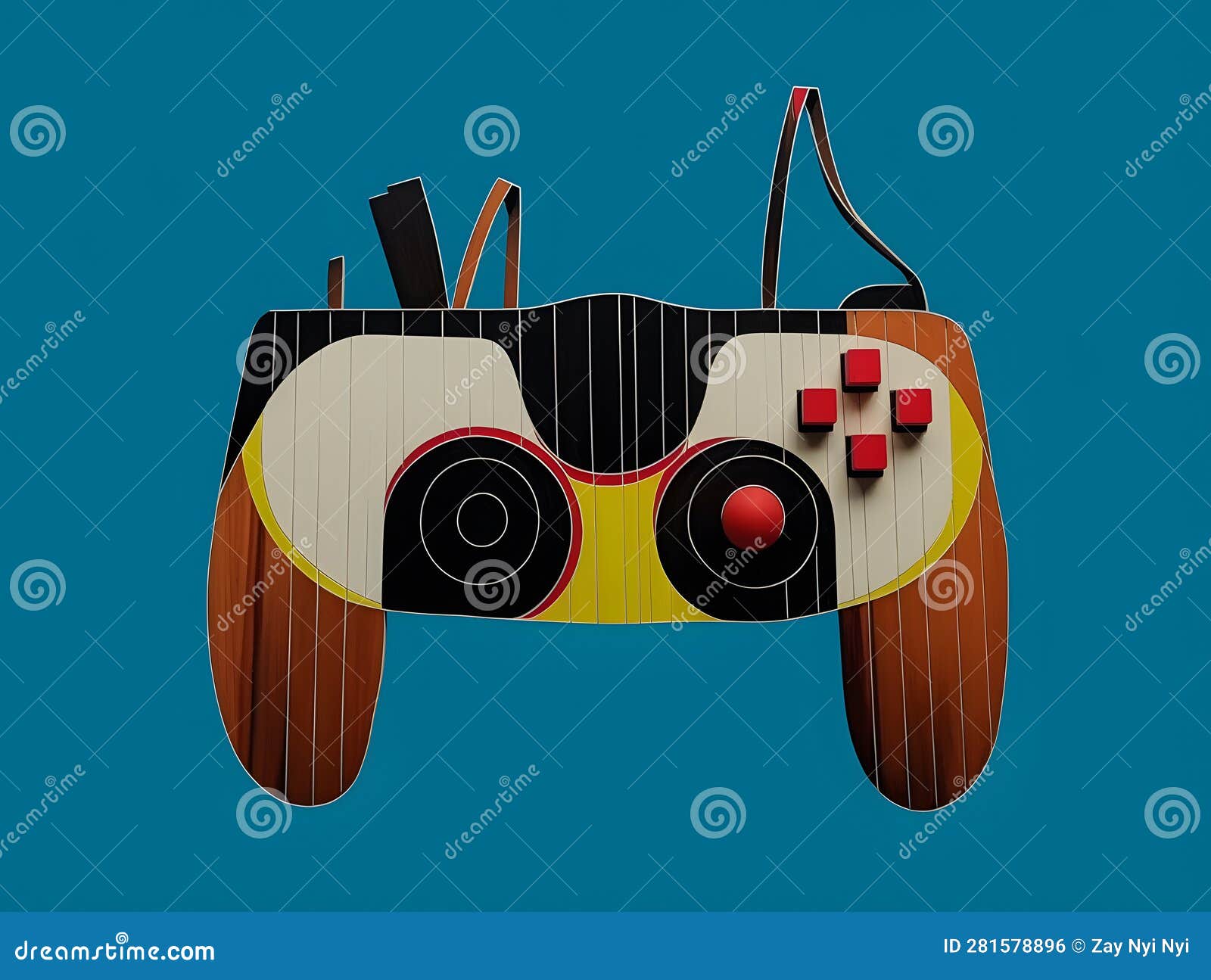 Abstract Lines Drawing of Video Game Controller. AI Generated Stock ...