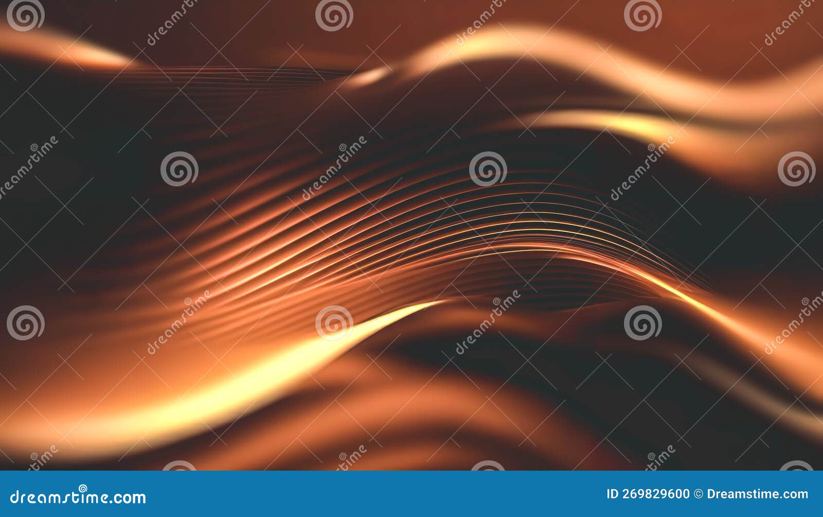 Abstract Glowing Brown Background with Soft Lines, Generative Al. Stock ...