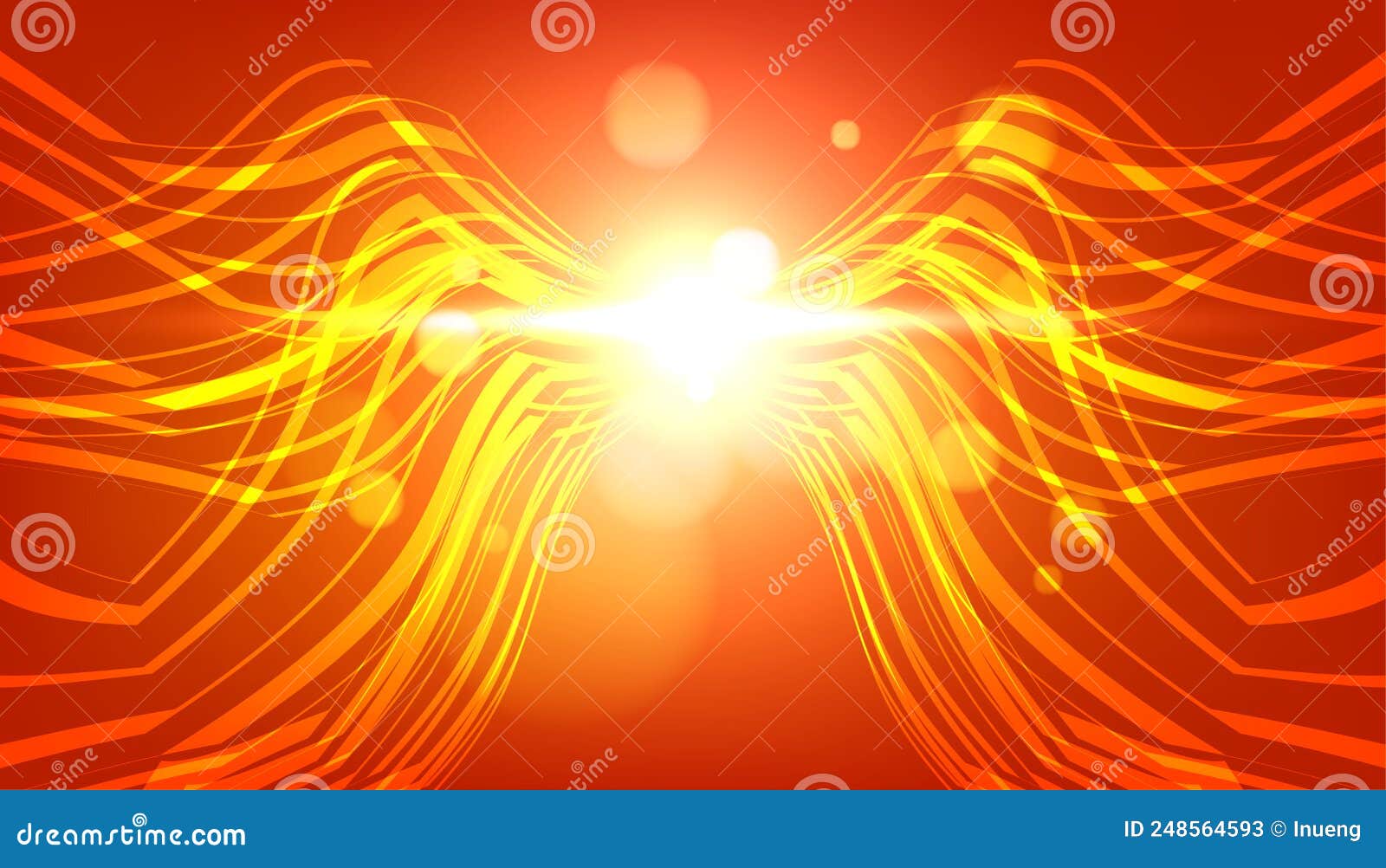 Abstract Lines Fire Phoenix Wing Background Stock Vector - Illustration ...
