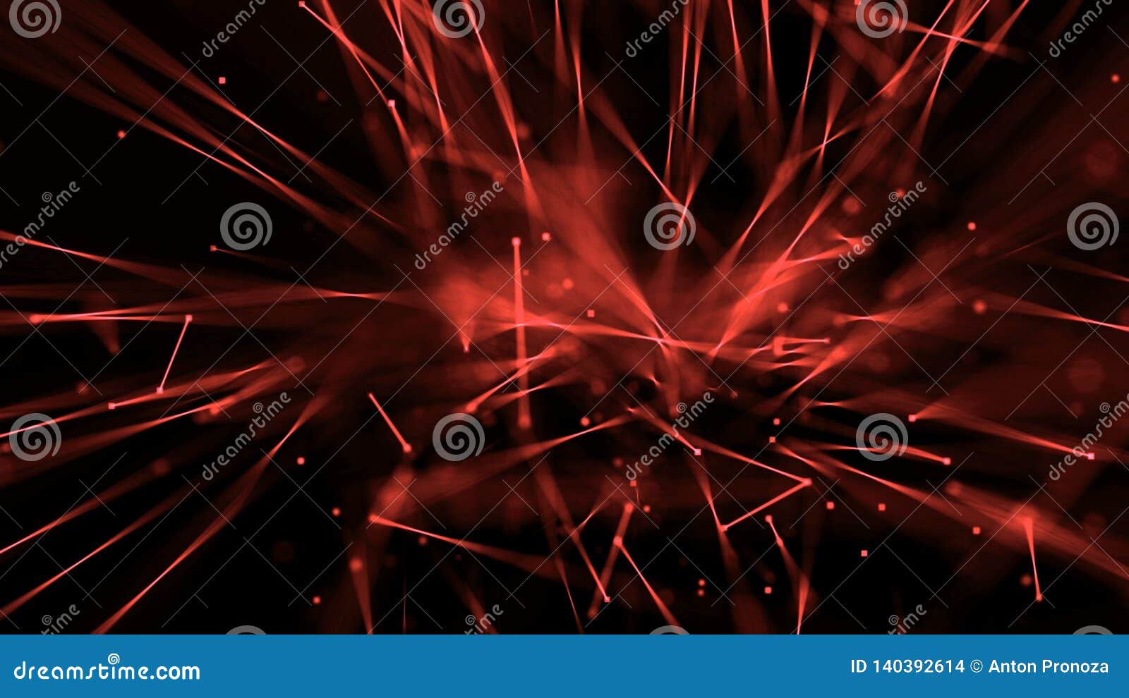Abstract Lines Glow with Depth of Field Red Stock Illustration ...