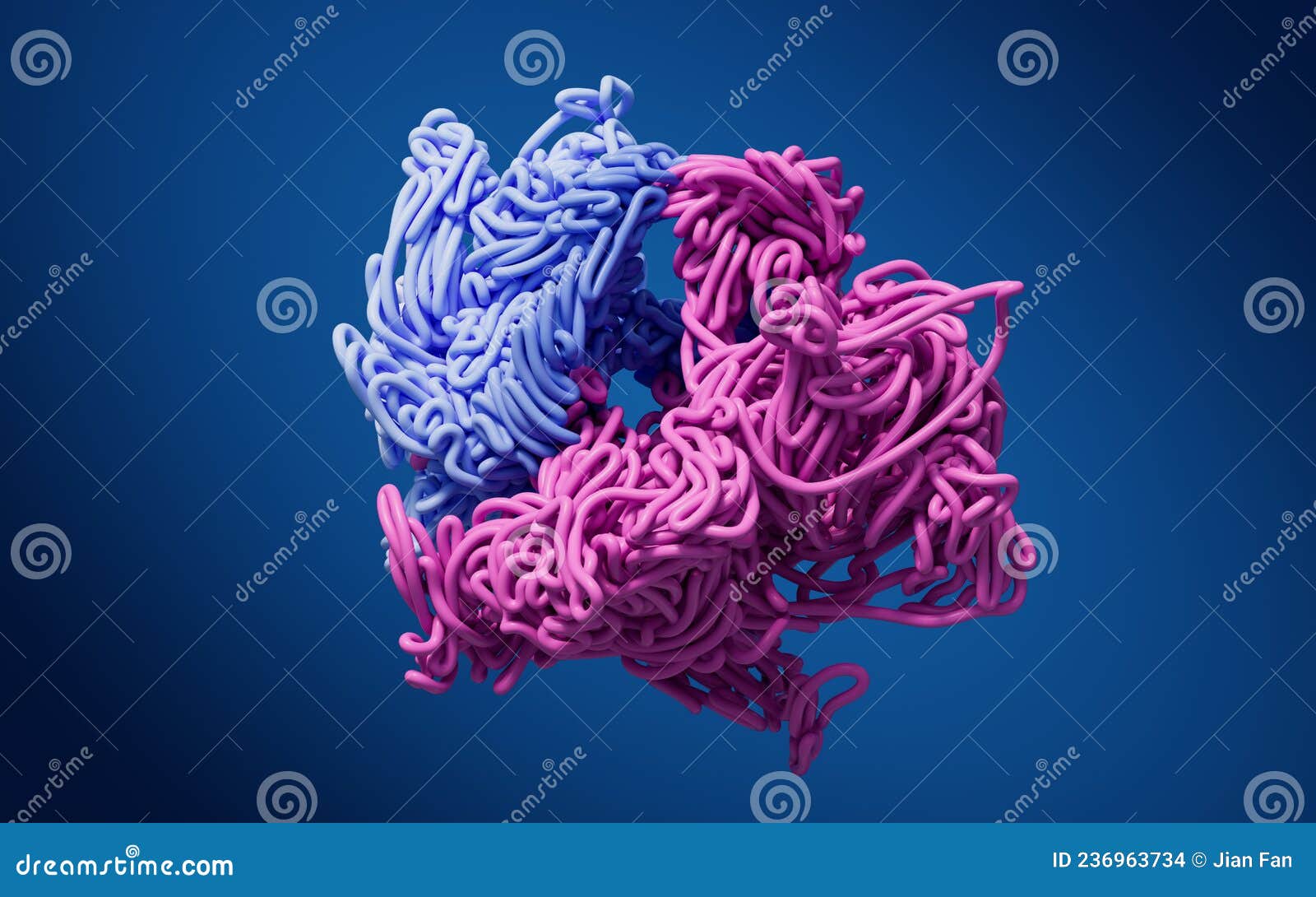 Abstract Lines Intertwine, 3d Rendering Stock Illustration ...