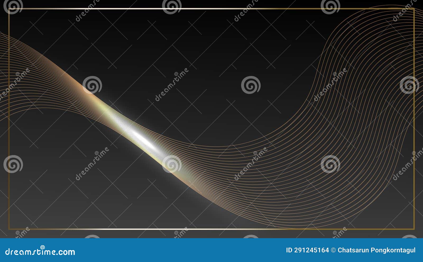Abstract Lines Lighting Effect with Frame on Dark Background Stock ...