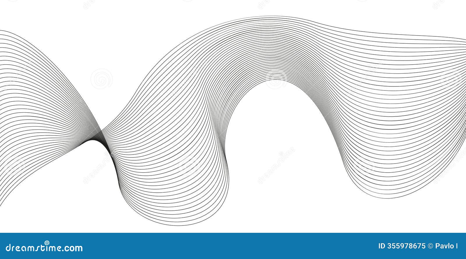 Abstract Lines Modern Background Isolated, Twisted Curve Lines ...