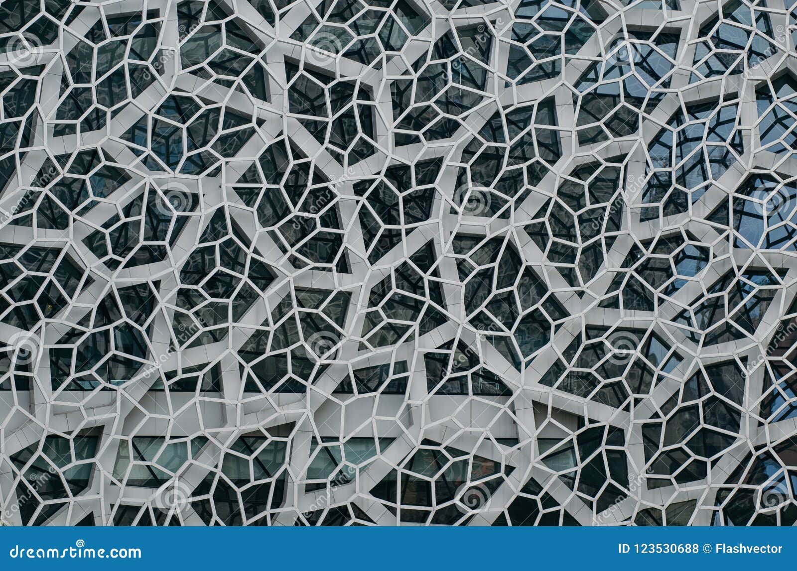 Abstract Lines Modern Grid Pattern on the Windows of the Building ...