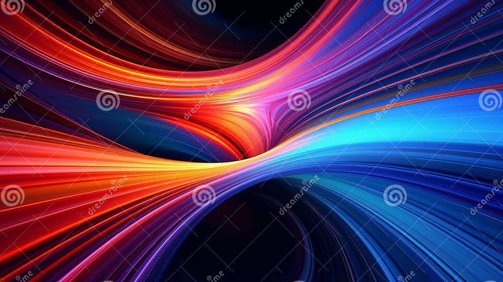 Abstract Lines and Patterns Pulsating and Moving in Sync Stock Illustration - Illustration of ...