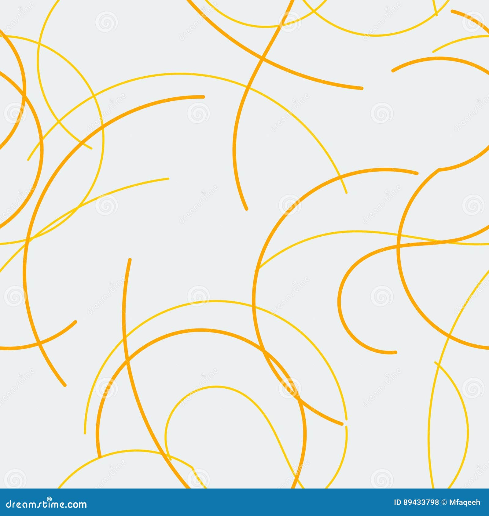 Abstract Yellow Curved Lines Seamless Pattern Stock Vector ...