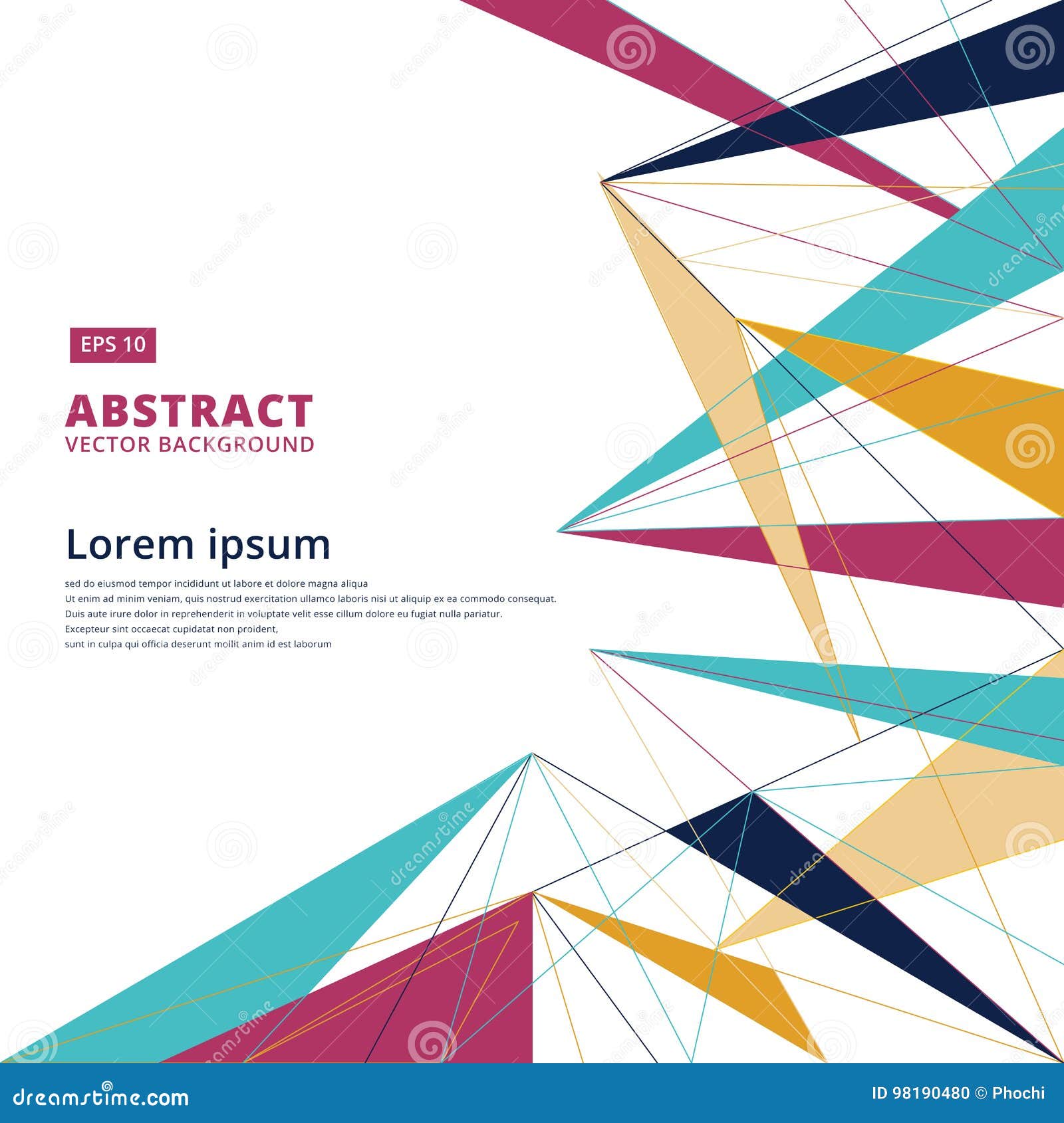 Triangle Modern Mosaic Geometric Template Royalty-Free Stock ...