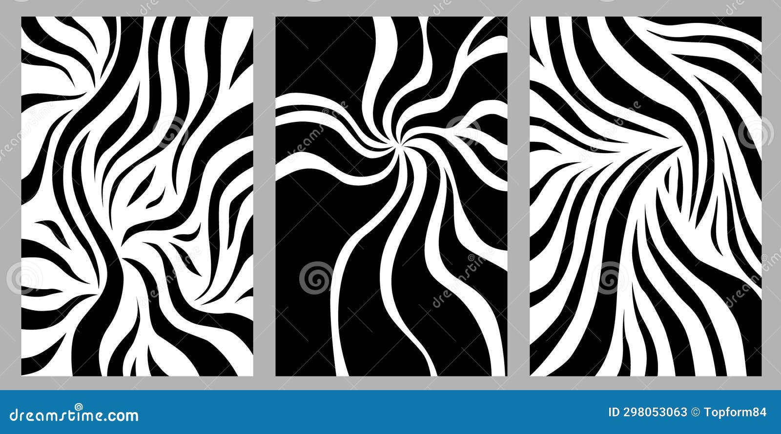 Abstract Lines , Zebra Skin Texture Vector Background Set Stock ...