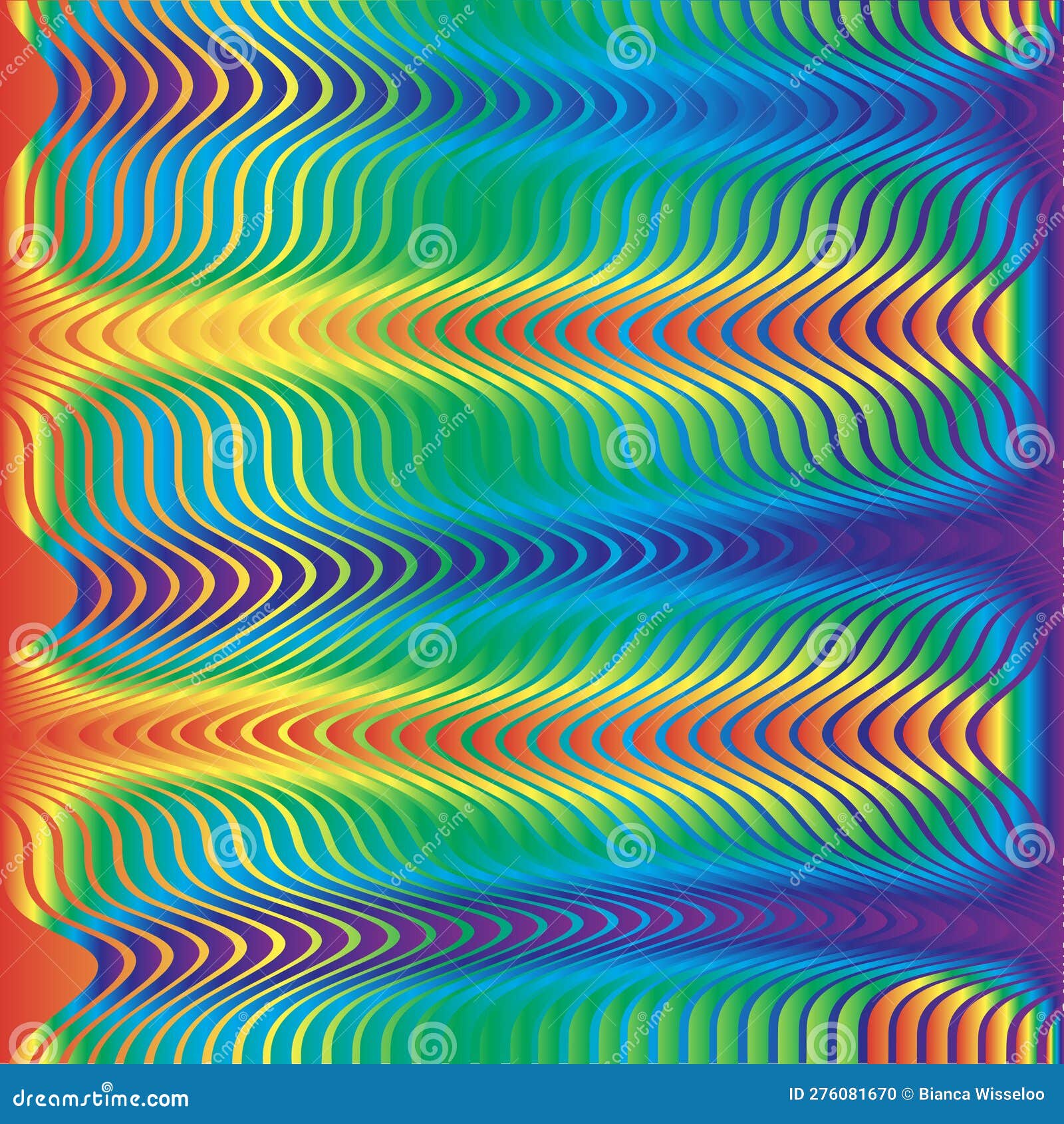 Abstract Lines with a Zig Zag Push Effect. Rainbow Colors with Rainbow ...
