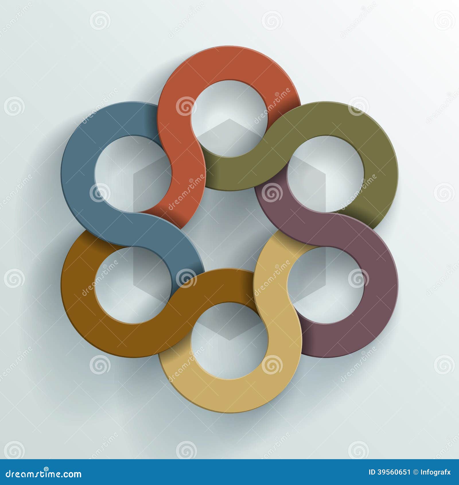 Abstract Linked Circles stock vector. Illustration of clean - 39560651