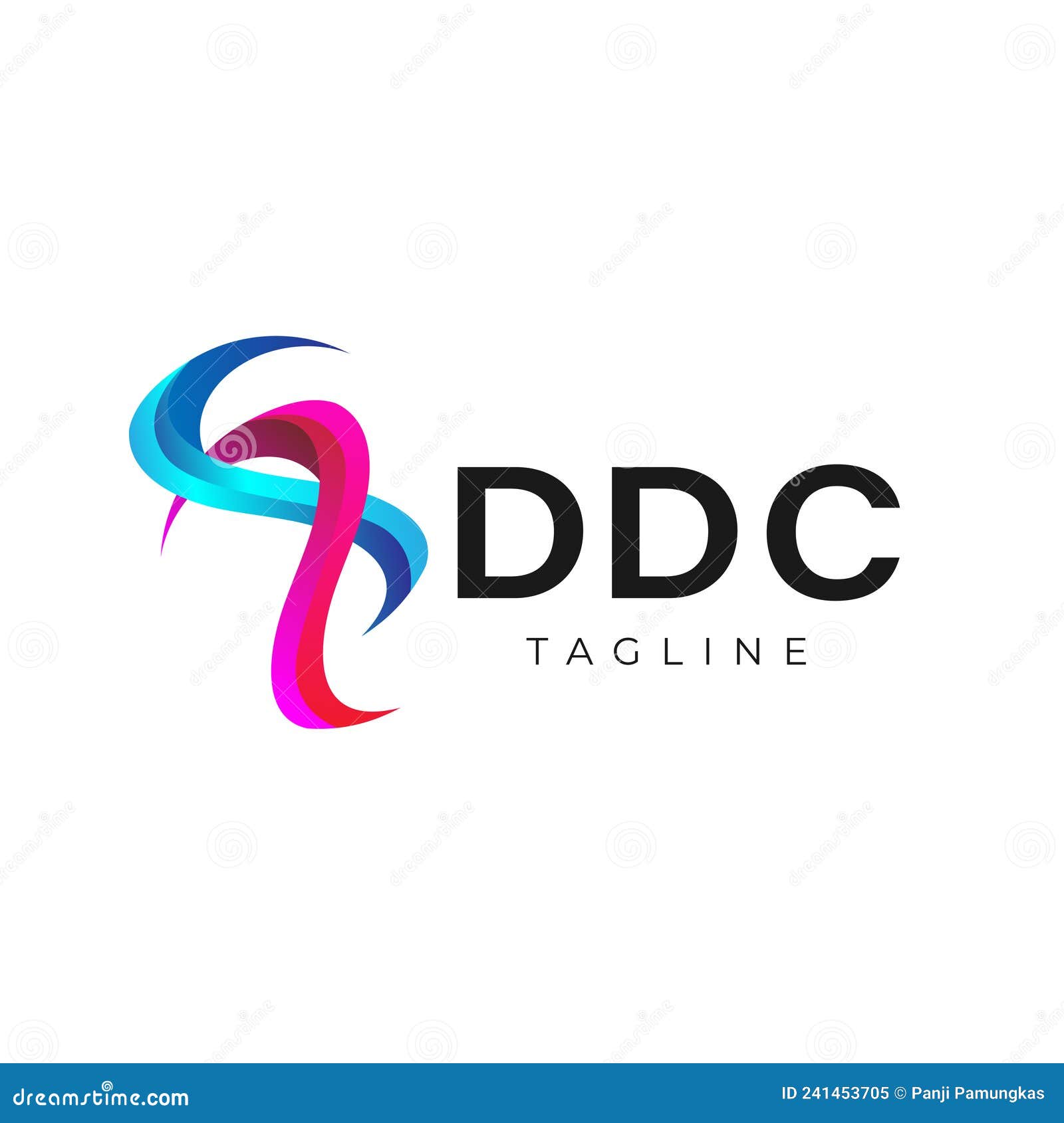 Abstract Linked Curve Line Logo Design Template Stock Illustration ...