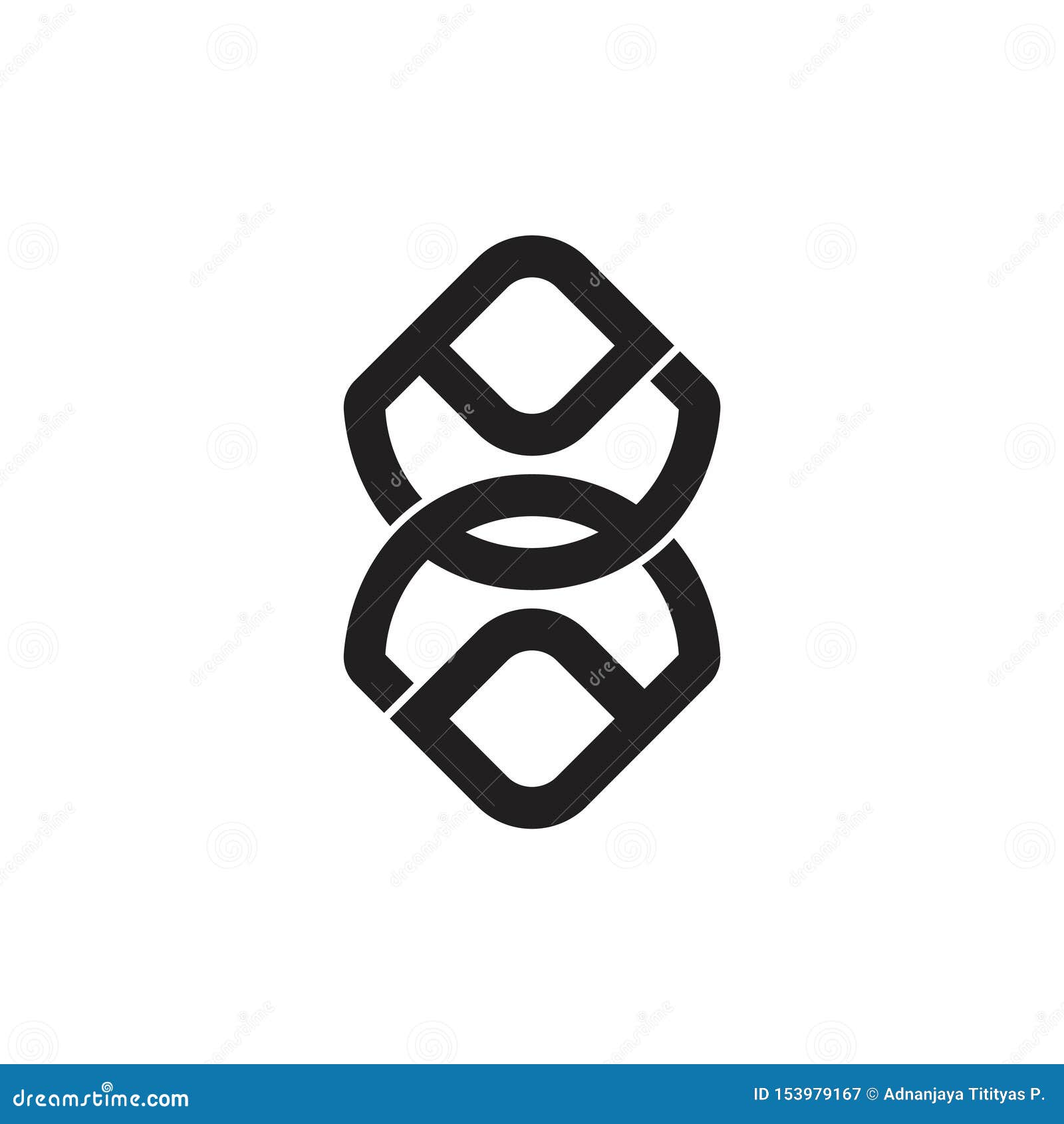 Abstract Linked Object Overlapping Logo Vector Stock Vector ...