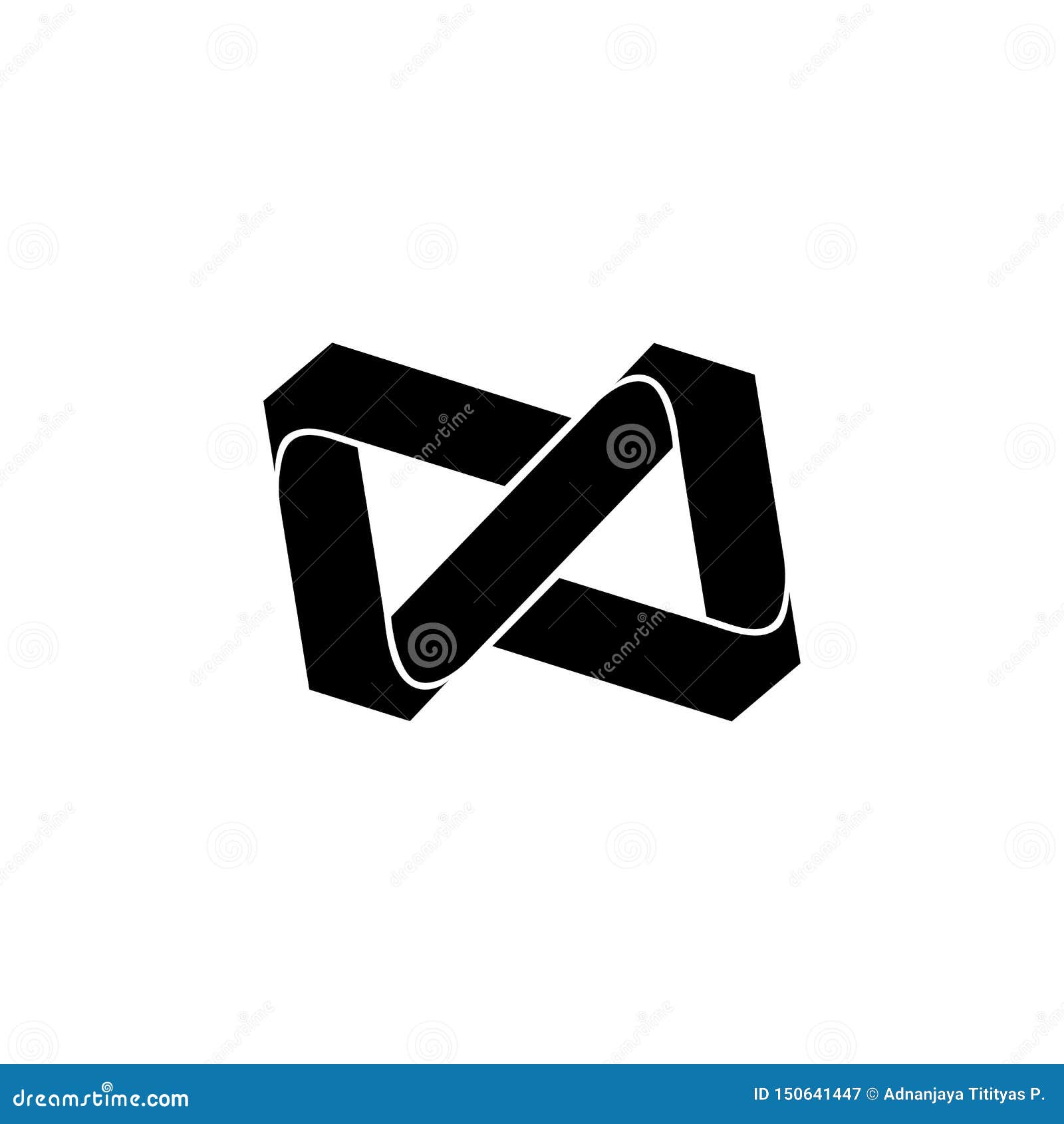 Abstract Linked Triangle 3d Logo Vector Stock Vector - Illustration of ...