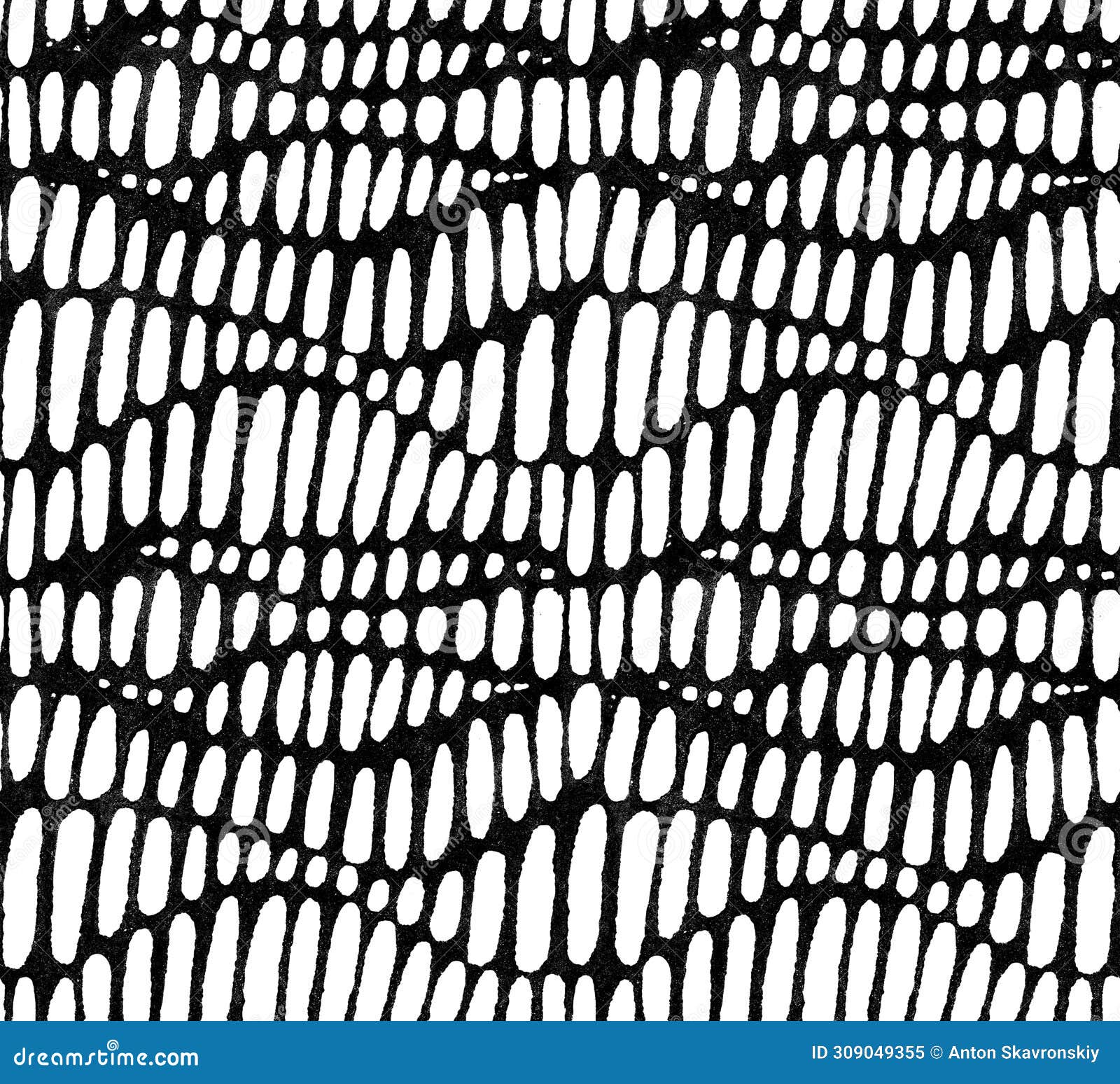 Abstract Lino Cut Seamless Pattern Design. Dynamic Stripes with Cells ...
