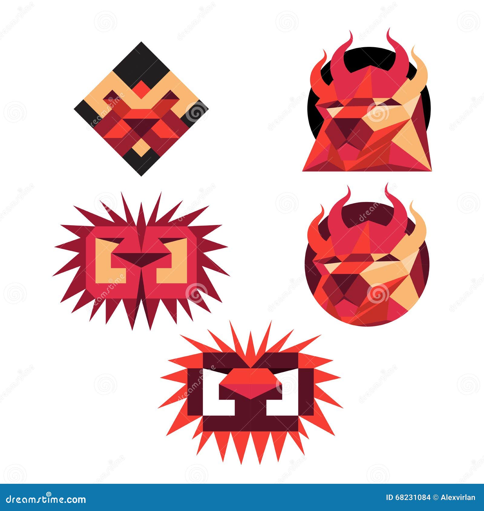 Abstract lion concept logo stock vector. Illustration of symbol - 68231084