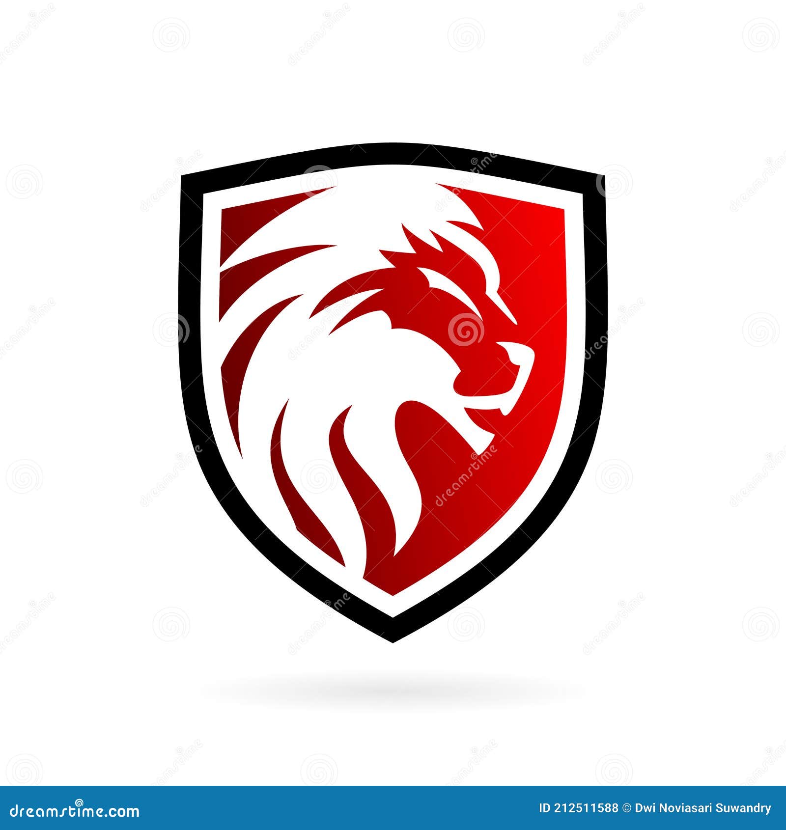 Abstract Lion Shield Vector Logo Stock Vector - Illustration of gold ...