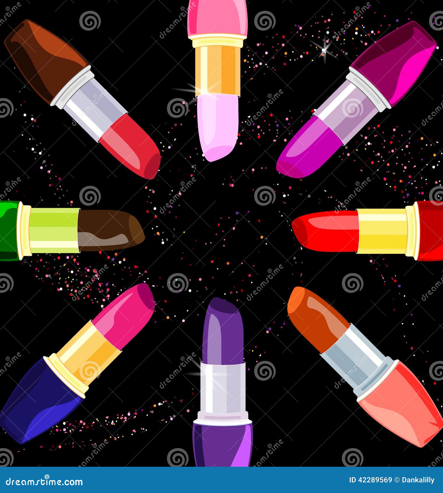 Abstract lipsticks stock vector. Illustration of ladys - 42289569