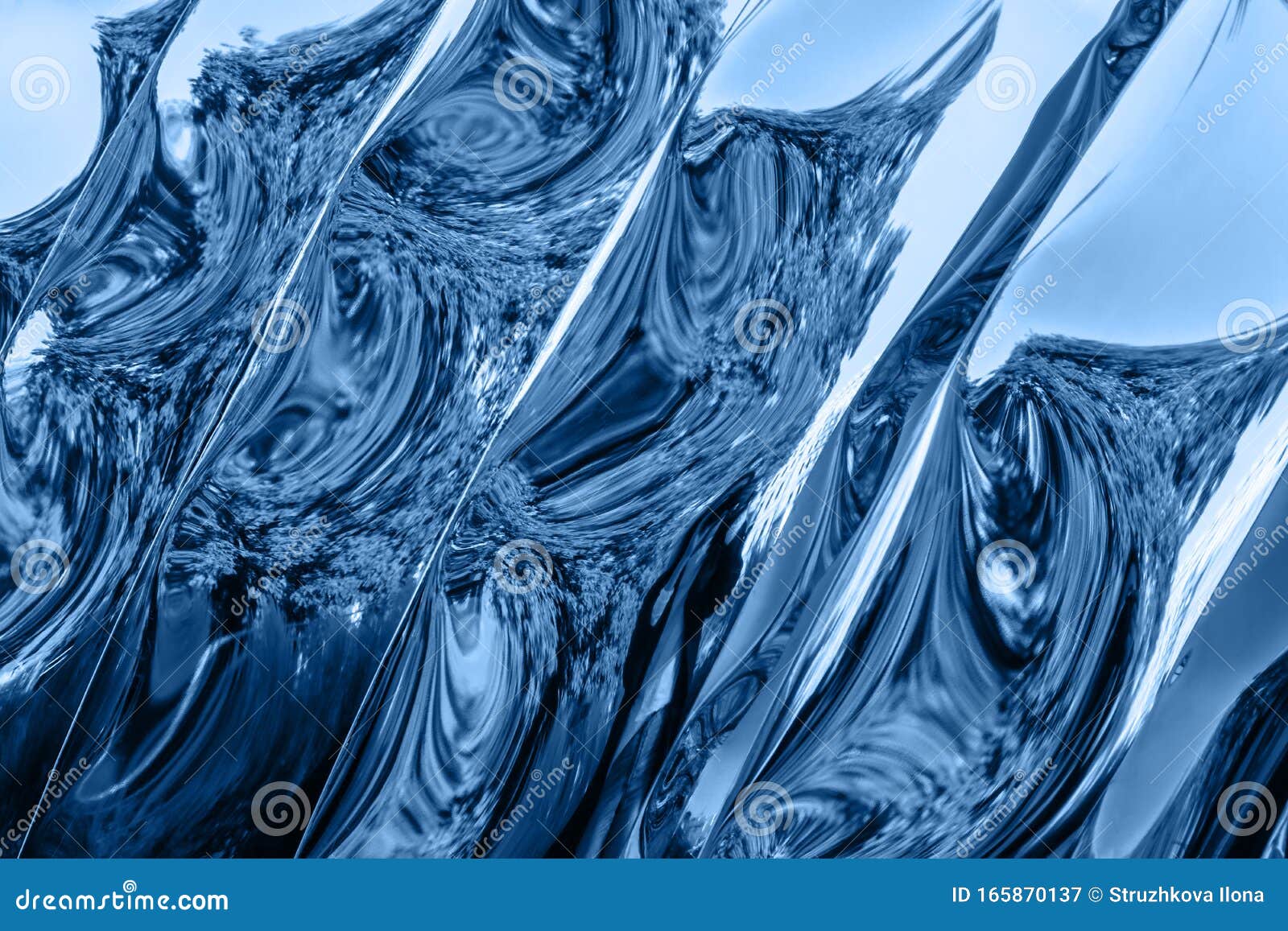 Abstract Liquid Background of Blue Color. Trendy Backdrop Stock ...