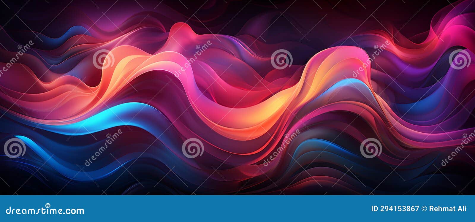 Abstract Liquid Big Gradient Neon Lights Wave Background Stock Image ...