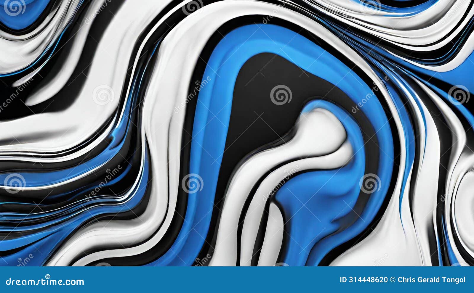 Abstract Liquid Black and Blue Theme Background in High Ai Generated ...