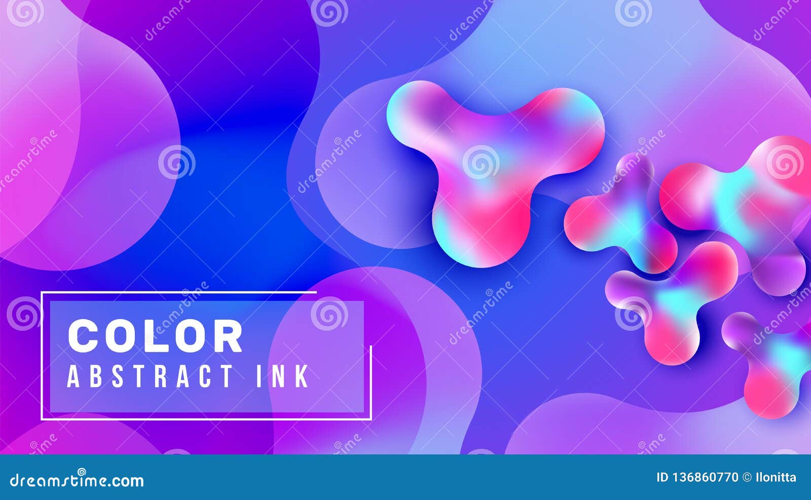 Abstract Liquid Bubble Gradient Vector Background Stock Vector ...