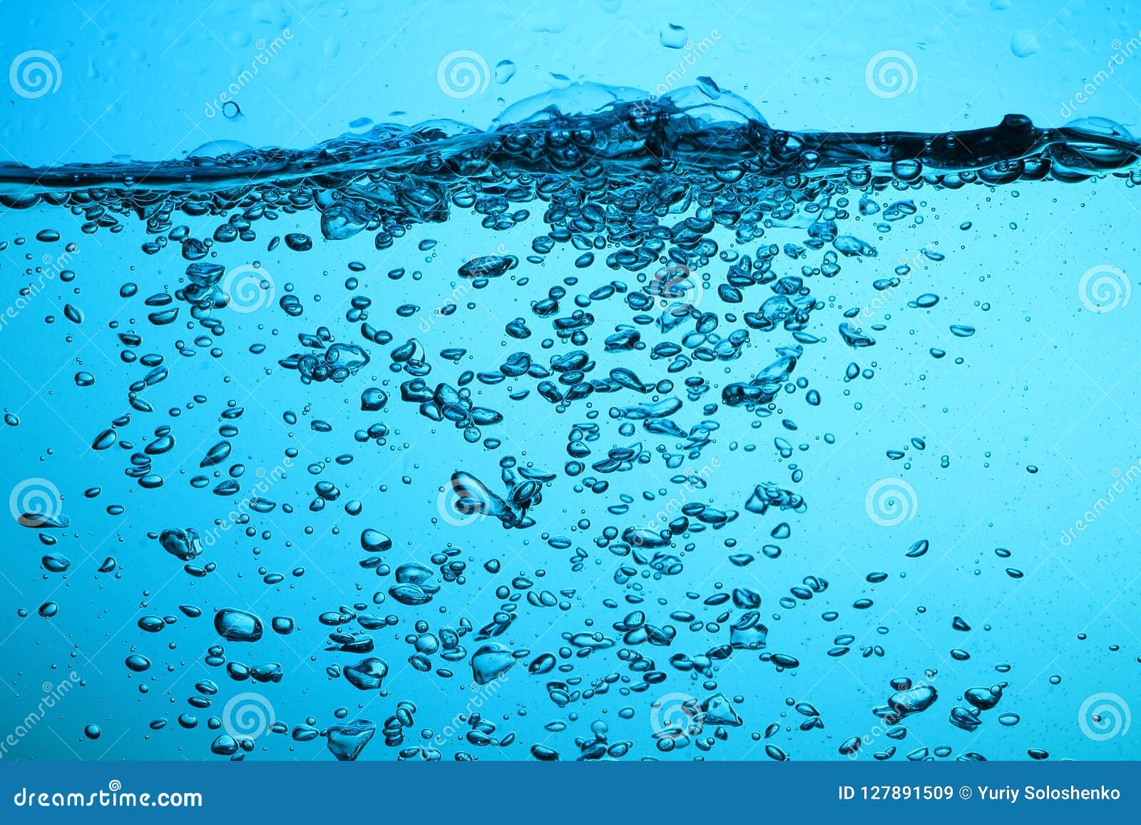 Fresh Water with Underwater Bubbles Texture Background Stock Image ...
