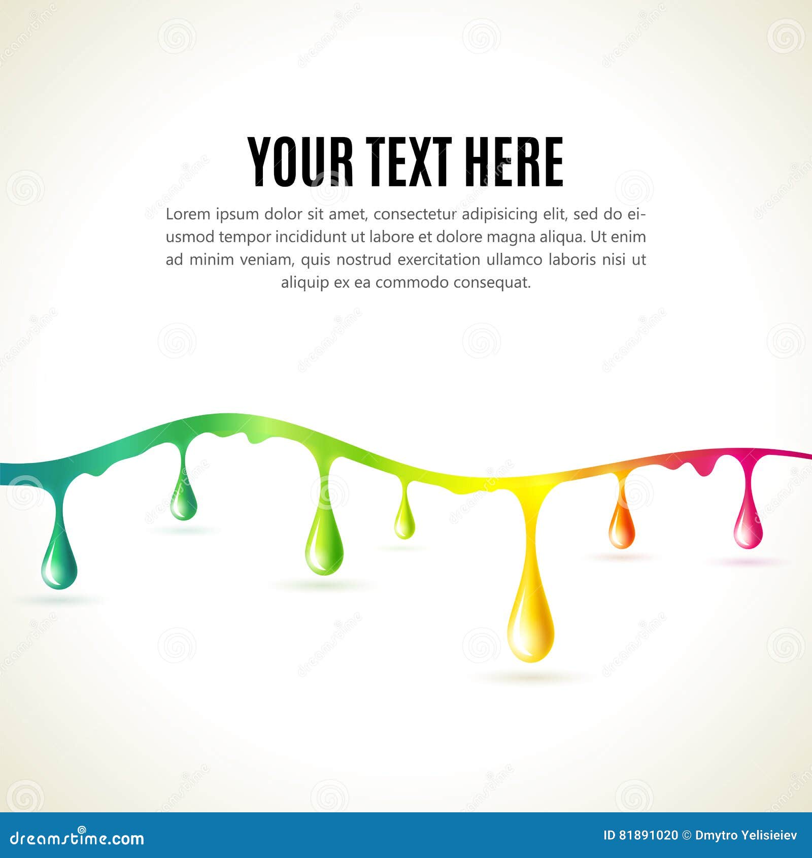 Abstract Liquid Colored Drops. Stock Vector - Illustration of white ...