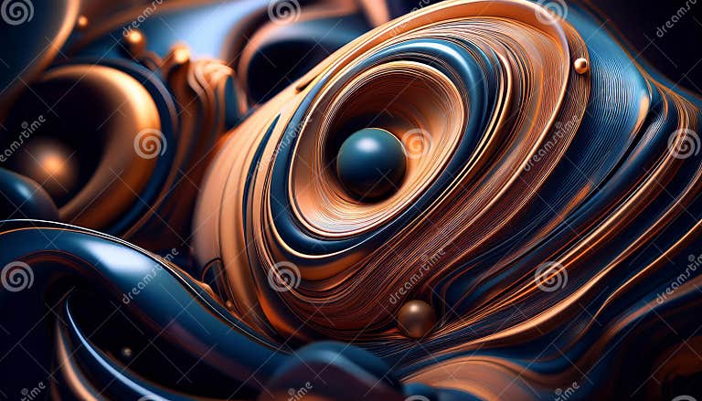 Abstract Liquid 3D Design stock illustration. Illustration of flow ...