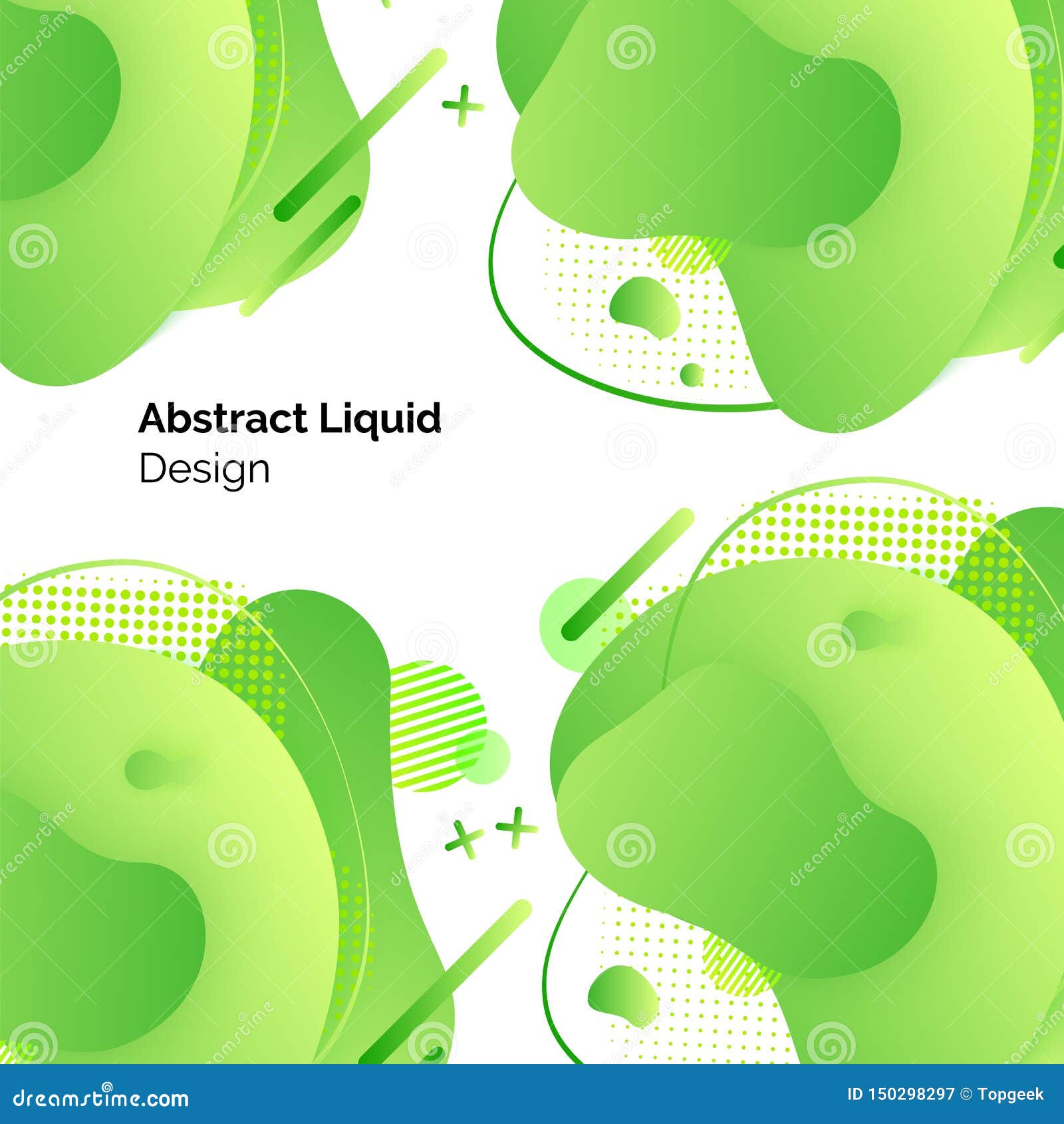 Abstract Liquid Design Set of Posters Template Stock Vector ...