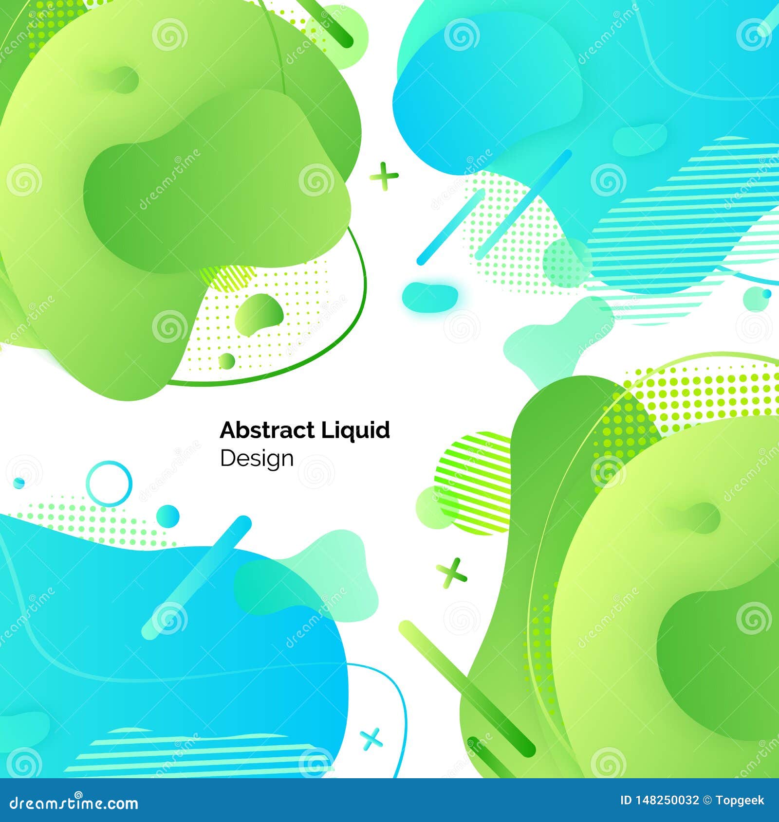 Abstract Liquid Design Set of Posters Template Stock Vector ...