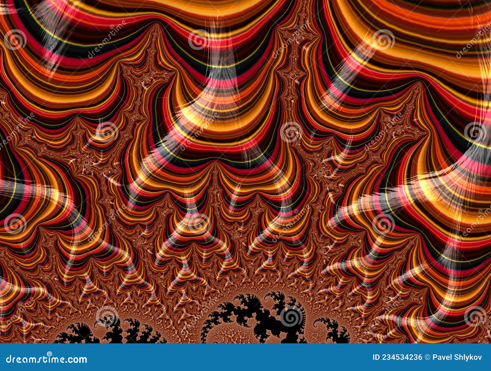 Abstract Liquid Fire Fractal Background Stock Photo - Image of graphic ...