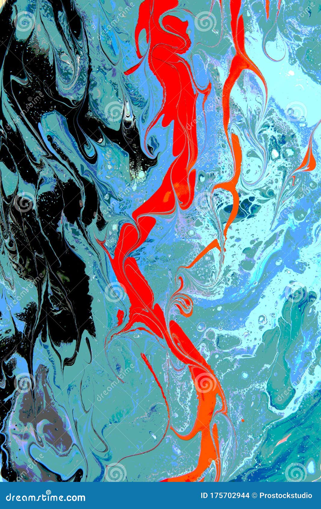 Abstract Liquid Fluid Effect Color Pattern, Vertical Panorama Stock ...
