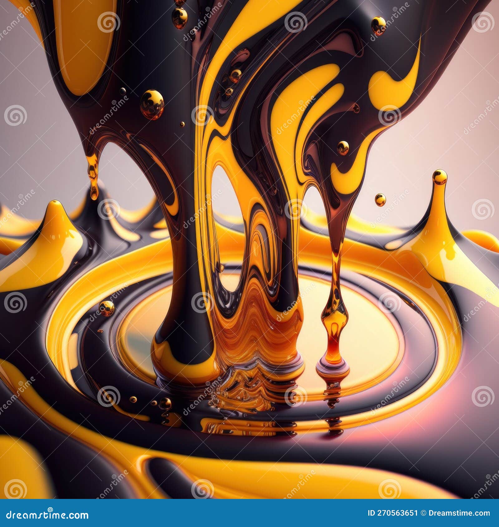 Abstract Liquid Fluid Wallpapers Generative AI Stock Illustration ...