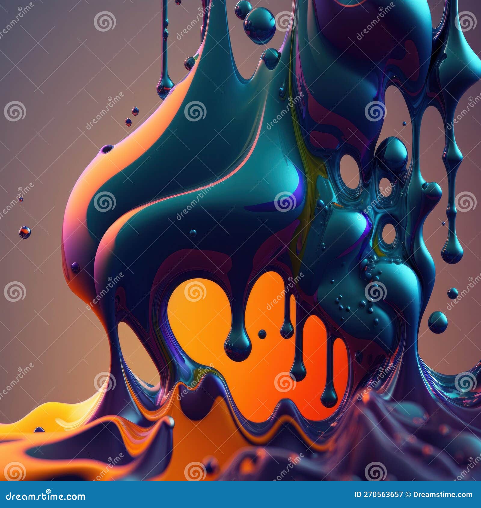 Abstract Liquid Fluid Wallpapers Generative AI Stock Illustration ...