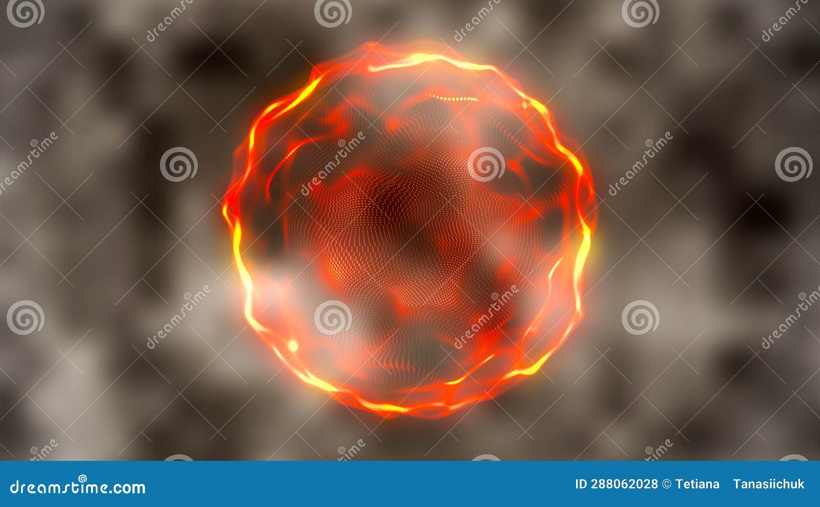 Abstract Liquid Geometric Sphere. Smooth Movement on a Light Background ...