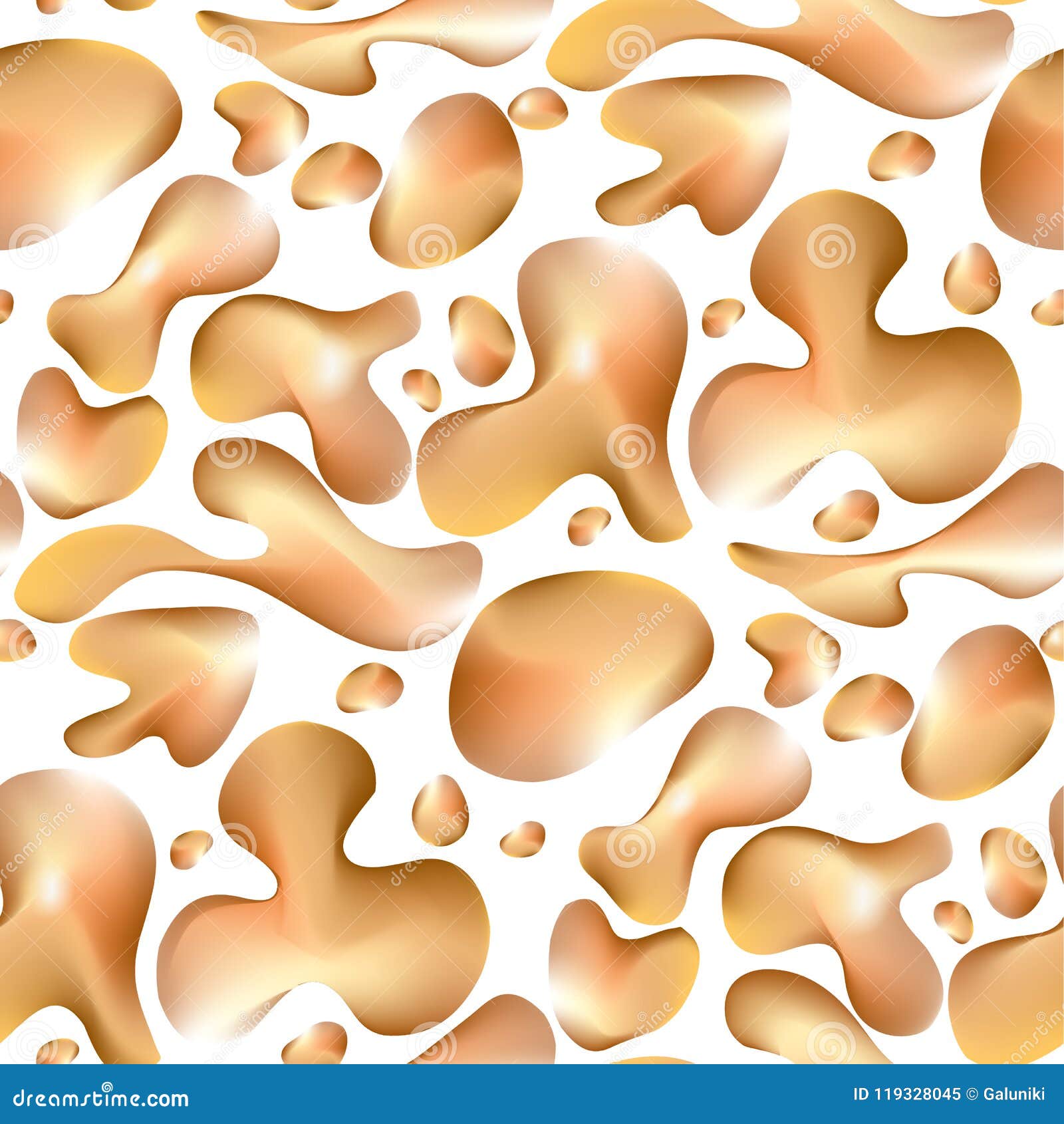Abstract Liquid Gold Vector Seamless Pattern. Stock Vector ...