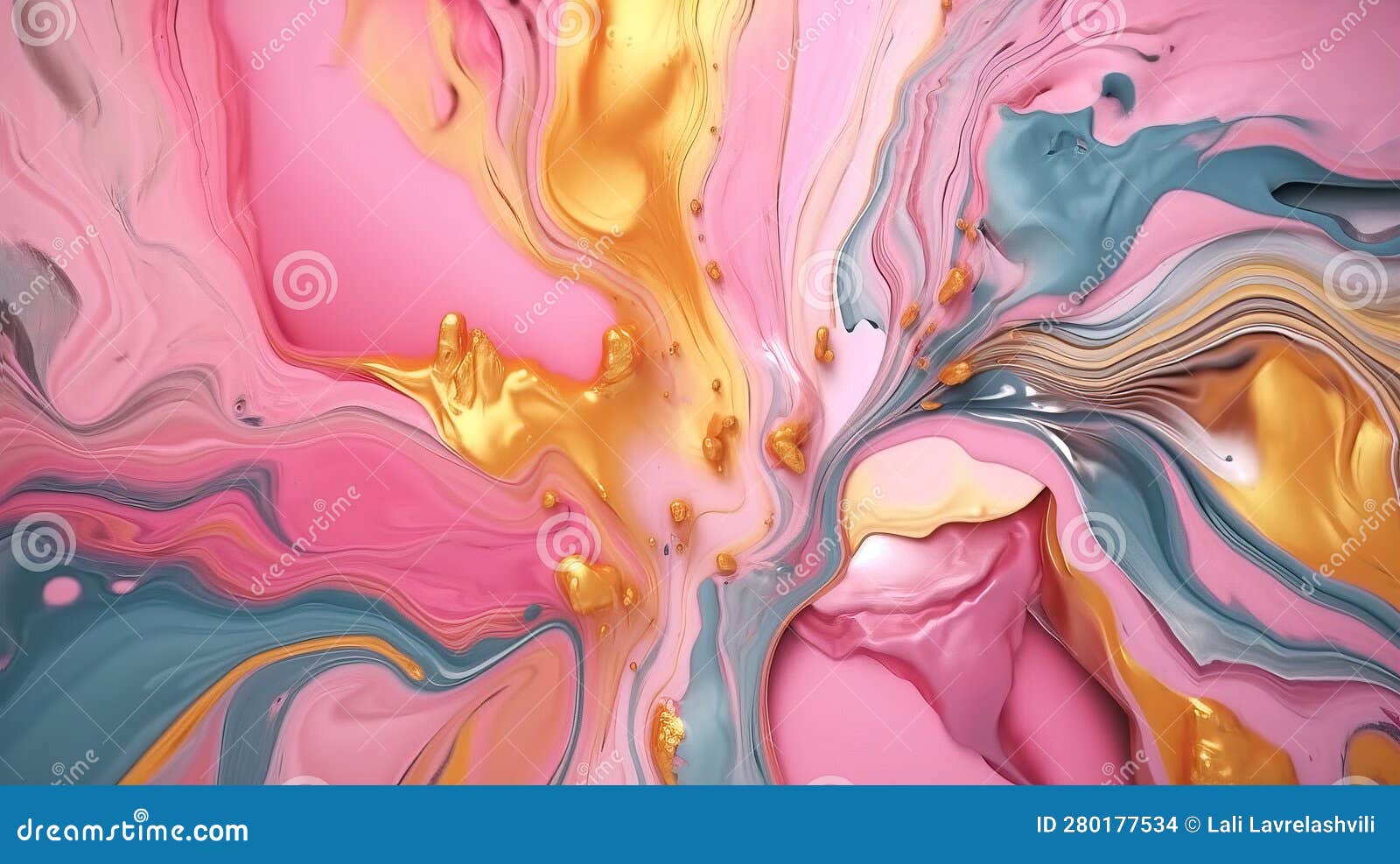 Abstract Liquid Ink Painting Background. Generative AI Stock Illustration - Illustration of ...