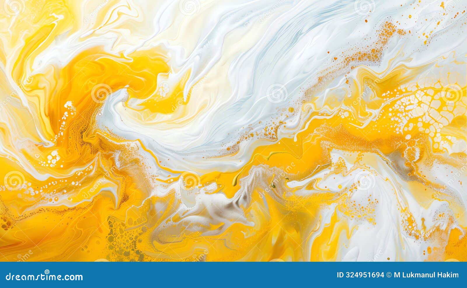Abstract Liquid Marble Yellow White Gold Background Design Stock Photo ...