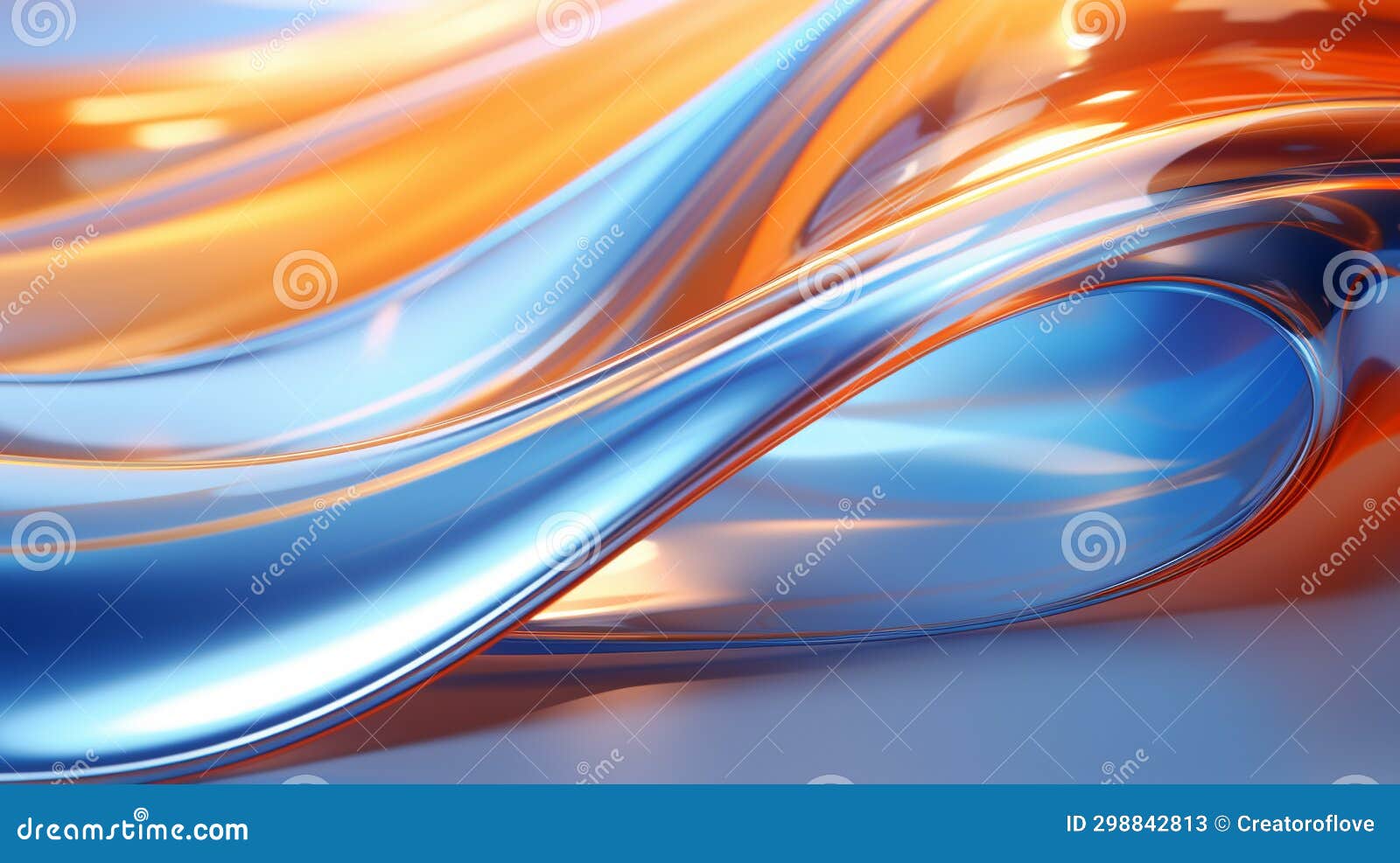 Abstract Liquid Metal Wave Wallpaper Stock Illustration - Illustration ...