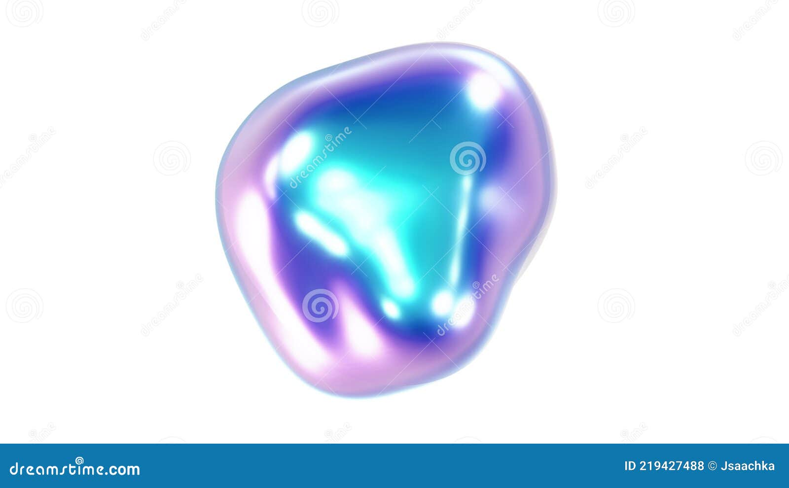 Abstract Liquid Morphing Sphere Against White Looping 3D Animation with ...