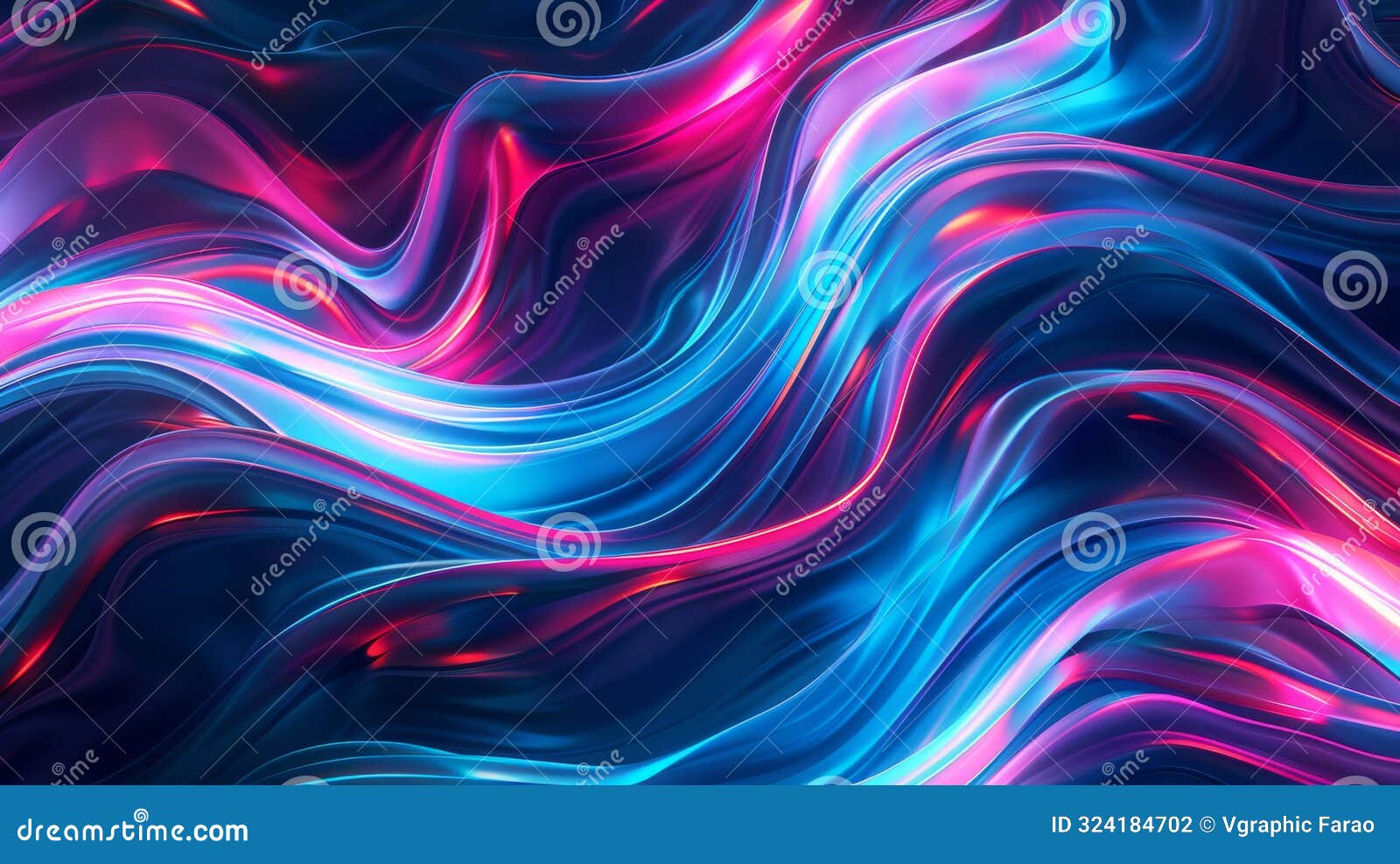 Abstract Liquid Neon Wave Pattern Stock Photo - Image of design ...