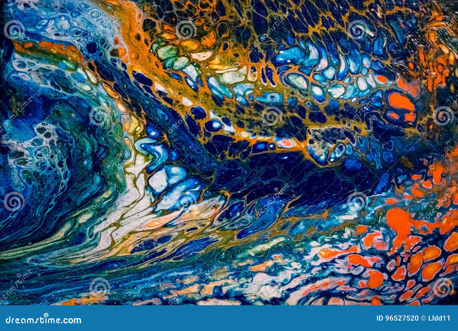 Abstract Liquid Painting With Cells Stock Photo | CartoonDealer.com ...