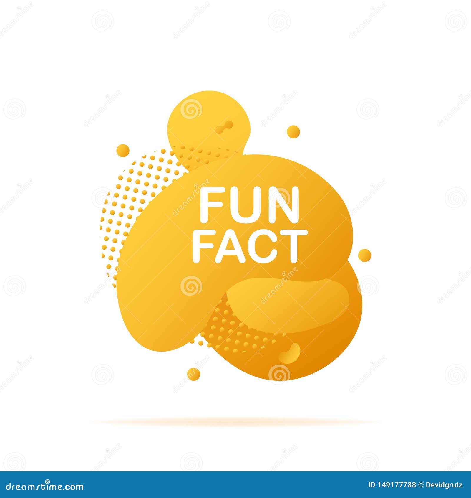 Abstract Liquid Shape with Gradient. Fun Fact. Vector Stock ...