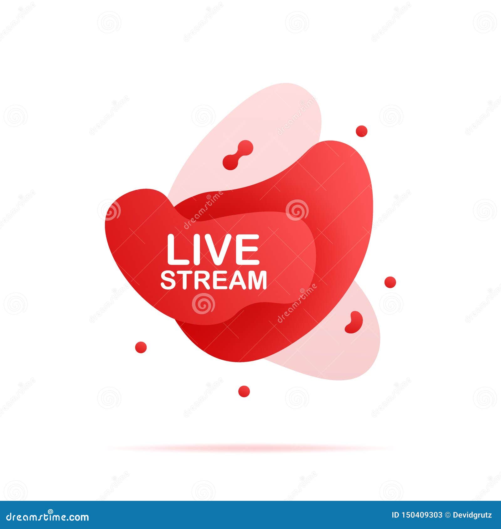 Abstract Liquid Shape with Gradient. Live Stream. Vector Stock ...