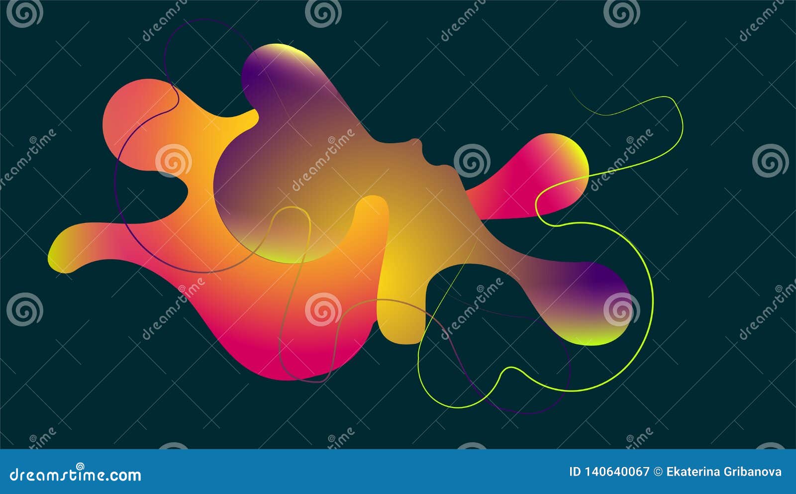 Abstract Liquid Shape Illustration Stock Vector - Illustration of dark ...